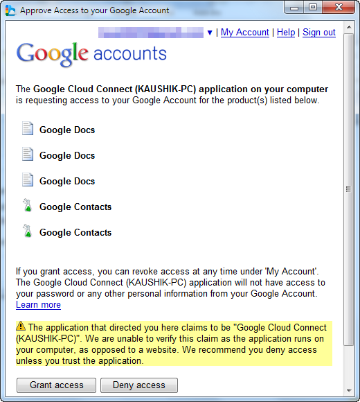 How to use Google Cloud Connect for Microsoft Office
